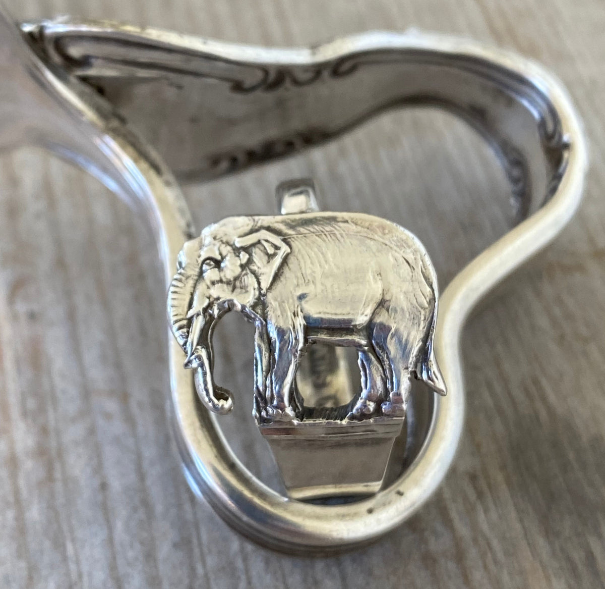 Sterling Spoon Elephant Ring – Laughing Frog Studio